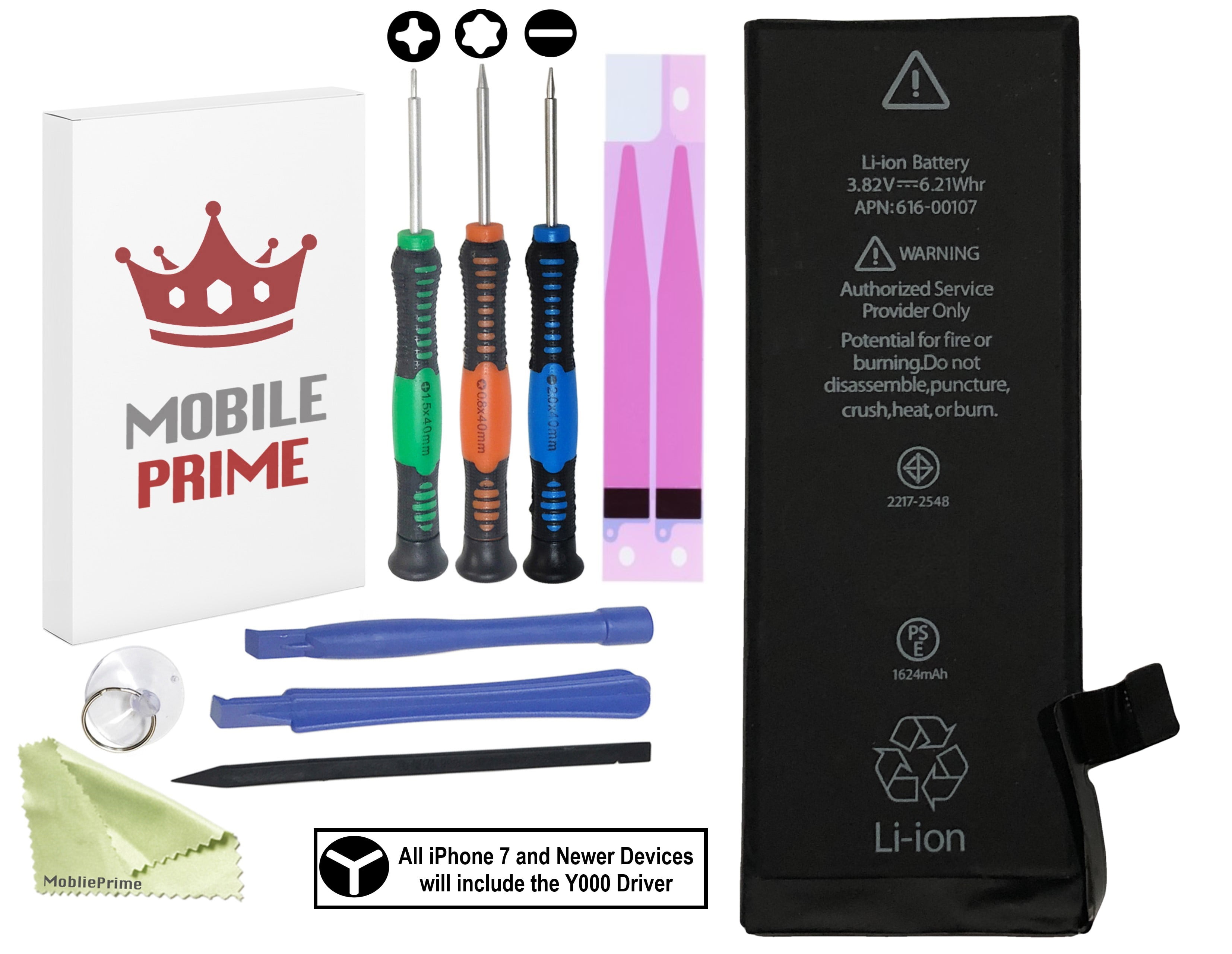 MobilePrime Replacement Internal Li-ion Battery Kit 1624 mAh with Pro ...