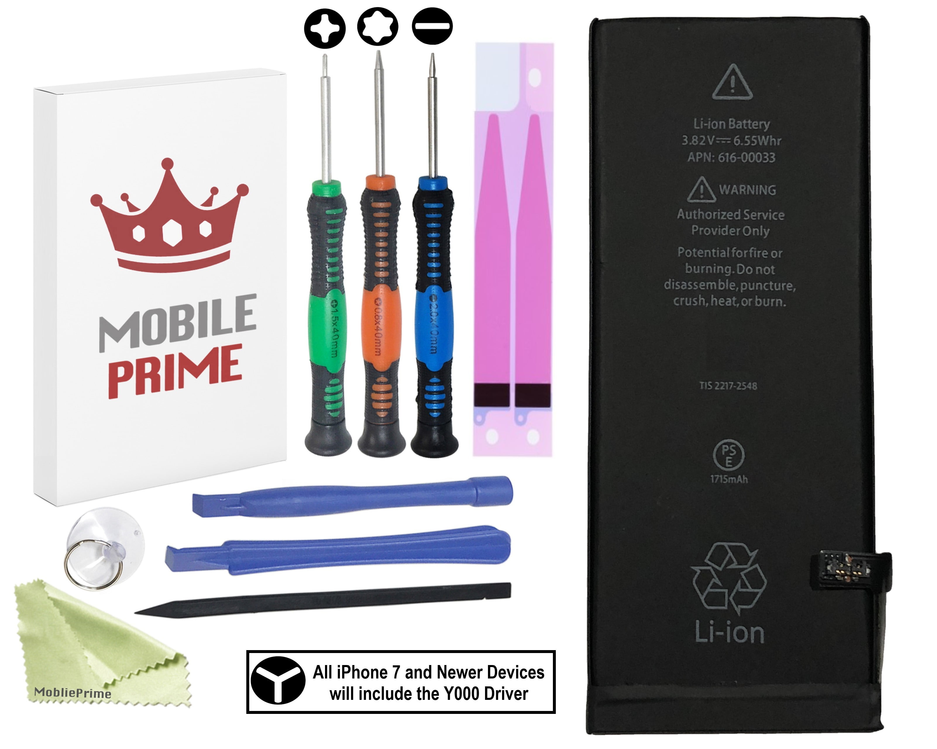 MobilePrime Replacement Internal Li-ion Battery Kit 1715 mAh with Pro ...