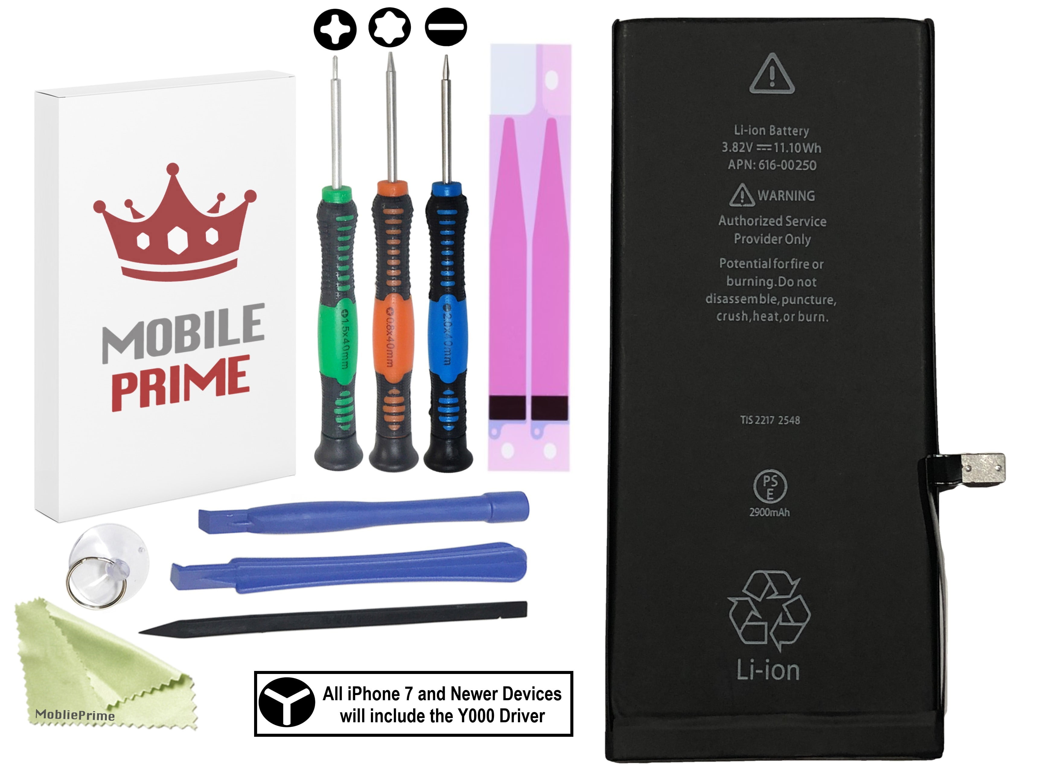 MobilePrime Replacement Internal Li-ion Battery Kit 2900 mAh with Pro ...