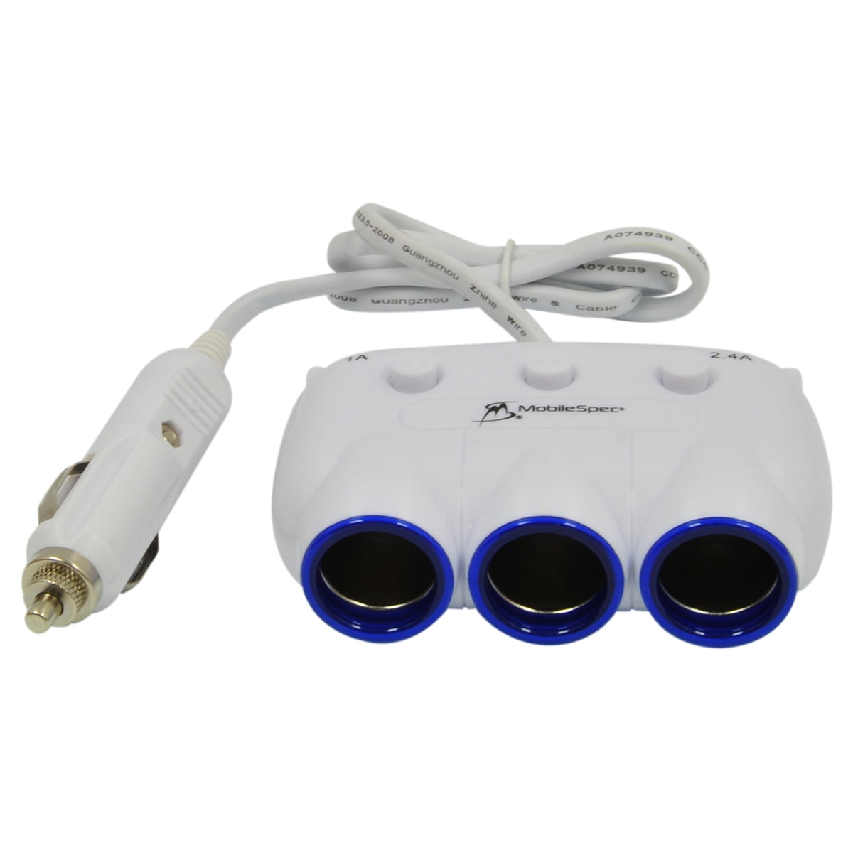 MobileSpec 12V 3-Way Adapter with 2 USB Ports - Walmart.com