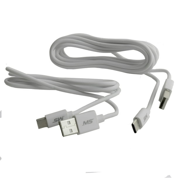 MobileSpec 4ft & 8ft USB-C(TM) to USB Cables White - Walmart Business ...