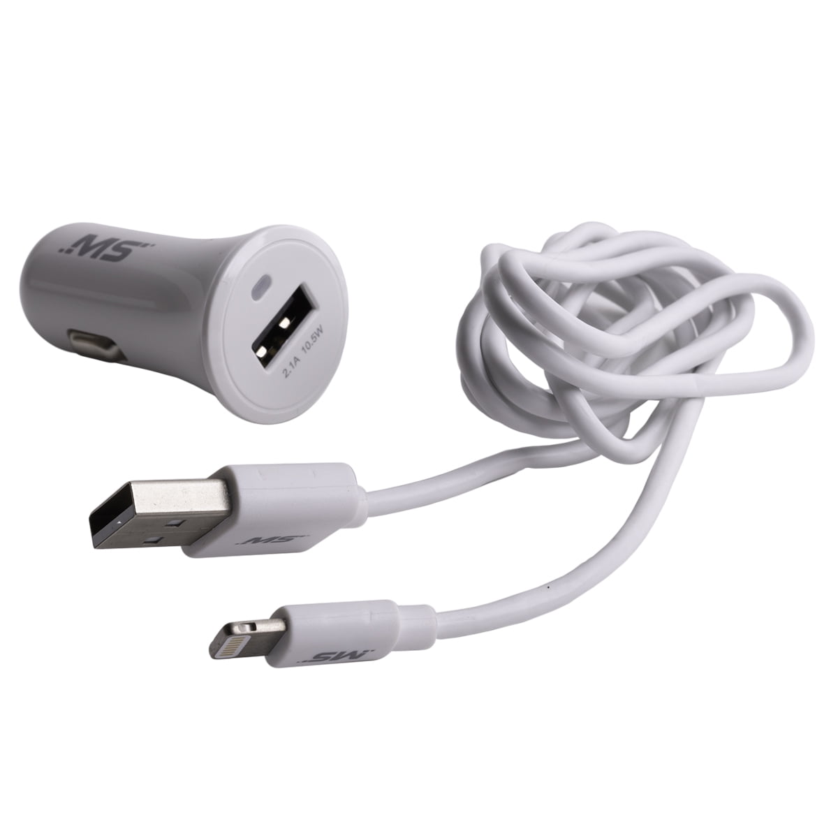 MobileSpec Car Charging Kit White - Walmart Business Supplies
