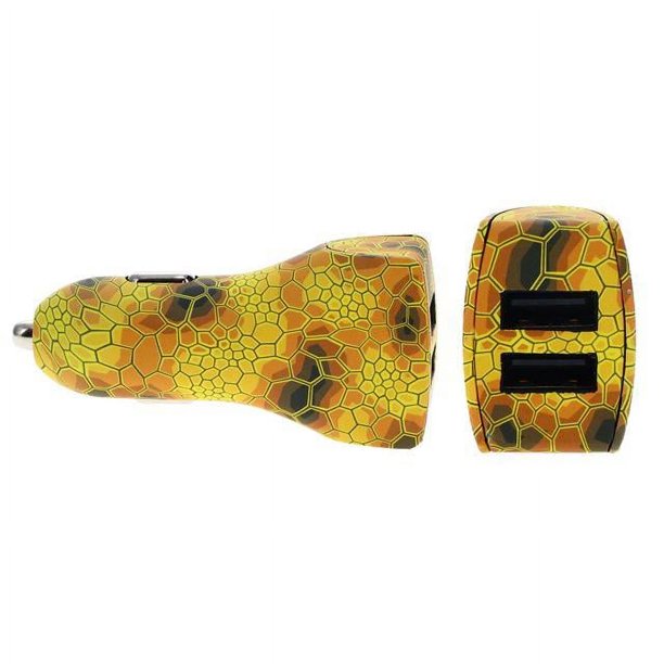 MobileSpec MBSSP21DC Orange/Yellow 12V Plug 2x USB Charger - Walmart ...