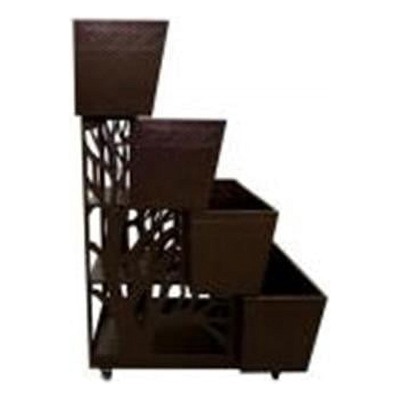 Mobilegro 3TT36 4 Tiered Tree Platinum Rectangular Mobile Garden Cart ...