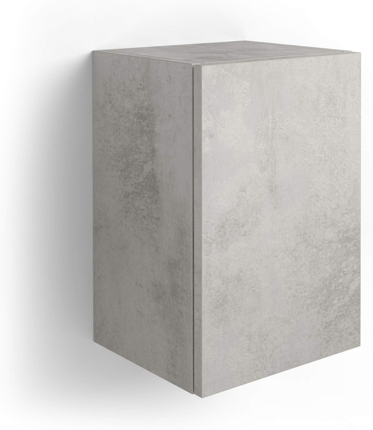 Mobili Fiver, Iacopo Cube Wall Unit with Door, Concrete Effect, Grey ...