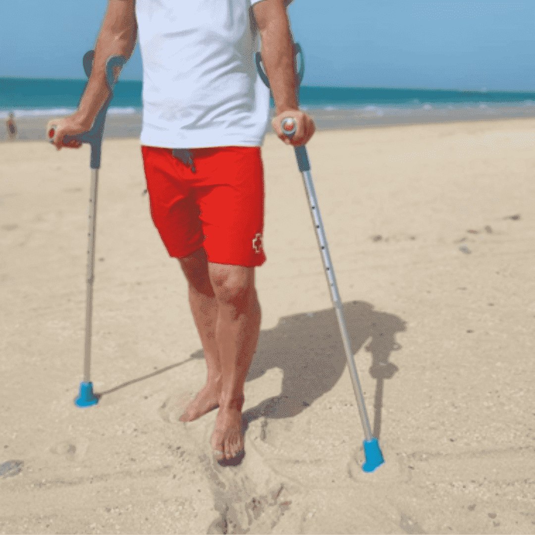 Mobility Aluminum Crutches. Beach Amphibious Crutcher (Pair) - Walmart.com