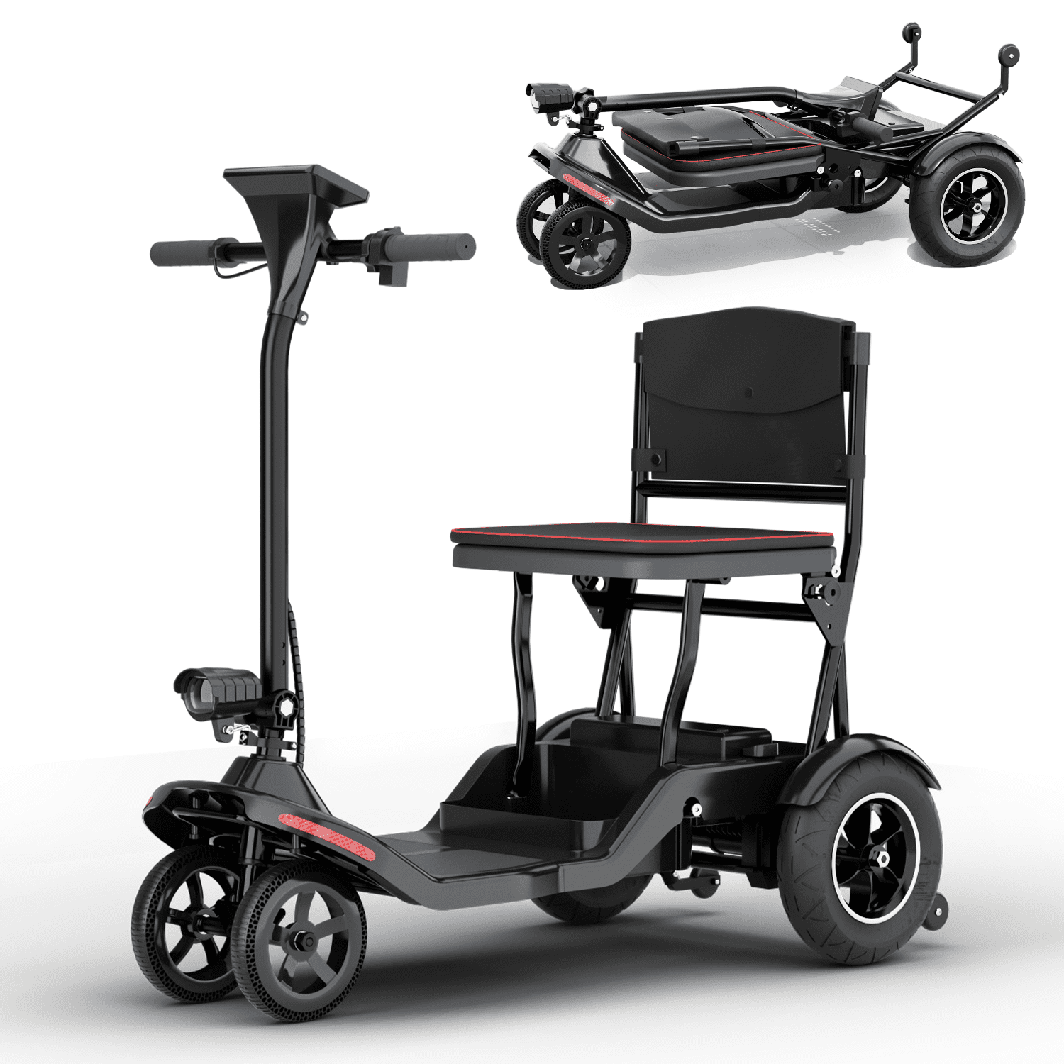 Mobility Scooter for Seniors, 3-Speed Electric Mobile Wheelchair, 4 ...