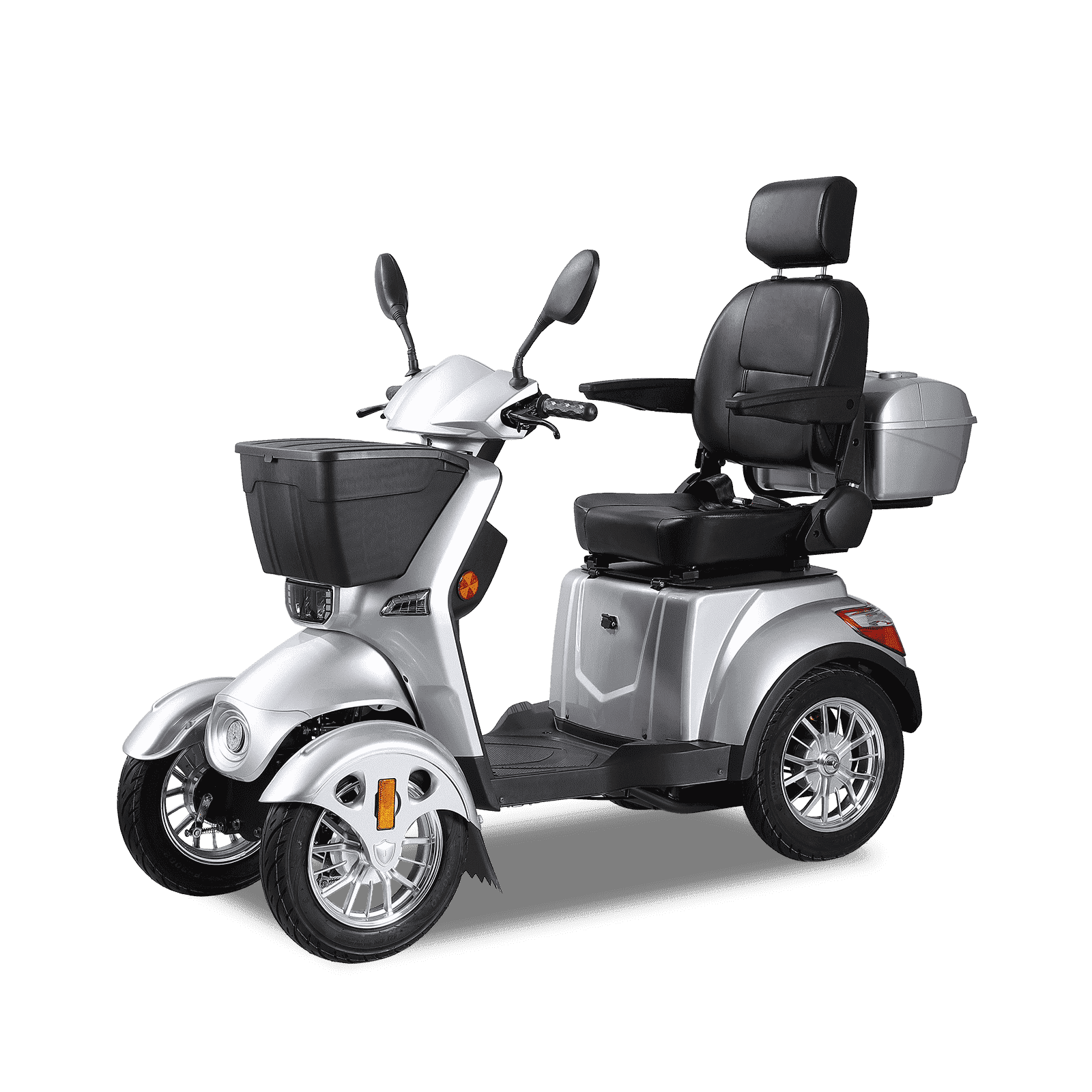 Mobility Scooters Secure 4-Wheel Mobility Scooter with Charger & Basket ...