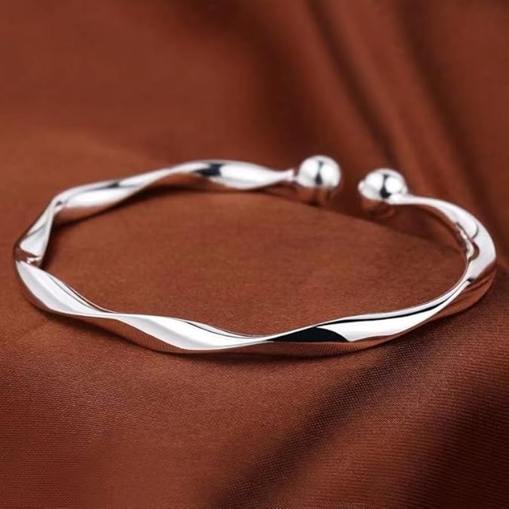 Mobius Ins Cold Style Simple Versatile Open Bracelet Ring Wave Pattern ...