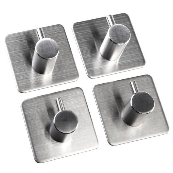 Mobutofu 1.8In 4Pcs Modern and Simple Square Wall Hanger 304 Stainless ...