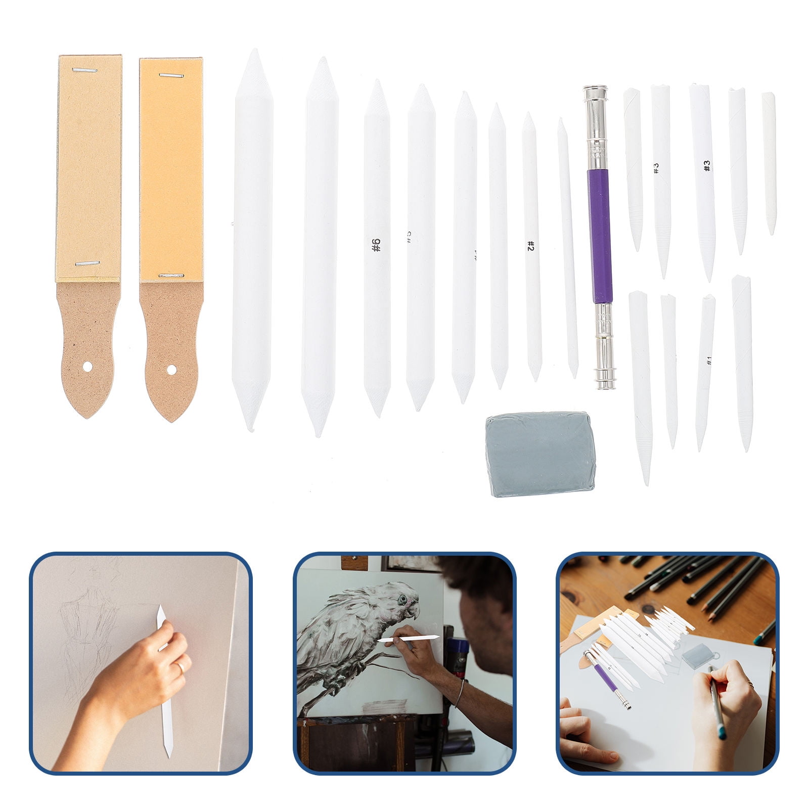 Mobutofu 1 Set Sketch Smudge Erase Tool Blending Stump for Students ...