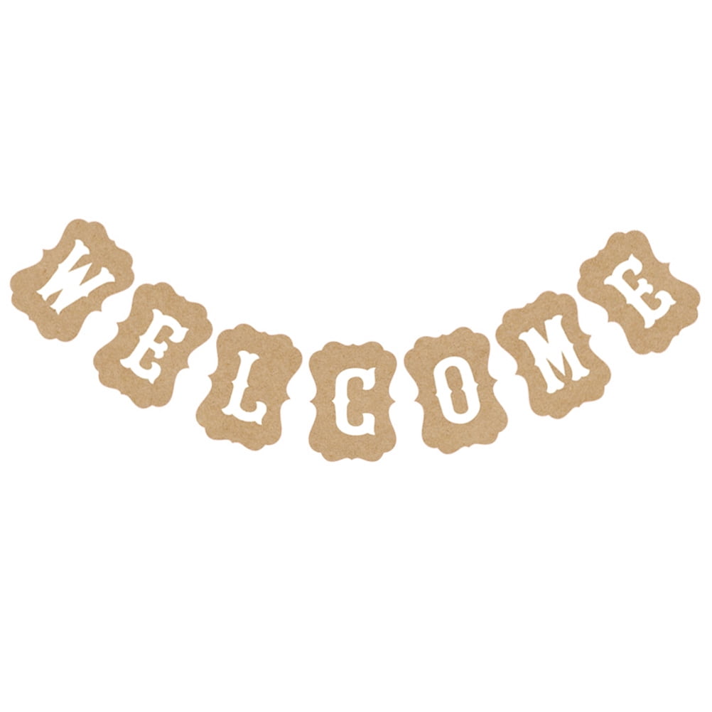 Mobutofu 1 Set Welcome Banner School Decorations Kraft Paper Retro ...