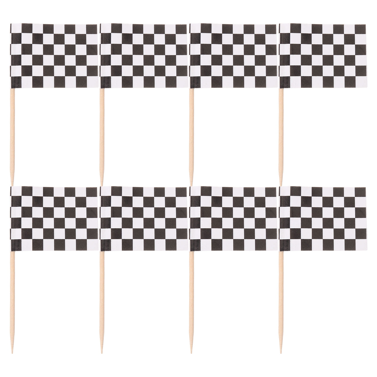 Mobutofu 100Pack Checkered Flag Party Supplies Toothpicks for Cocktail ...