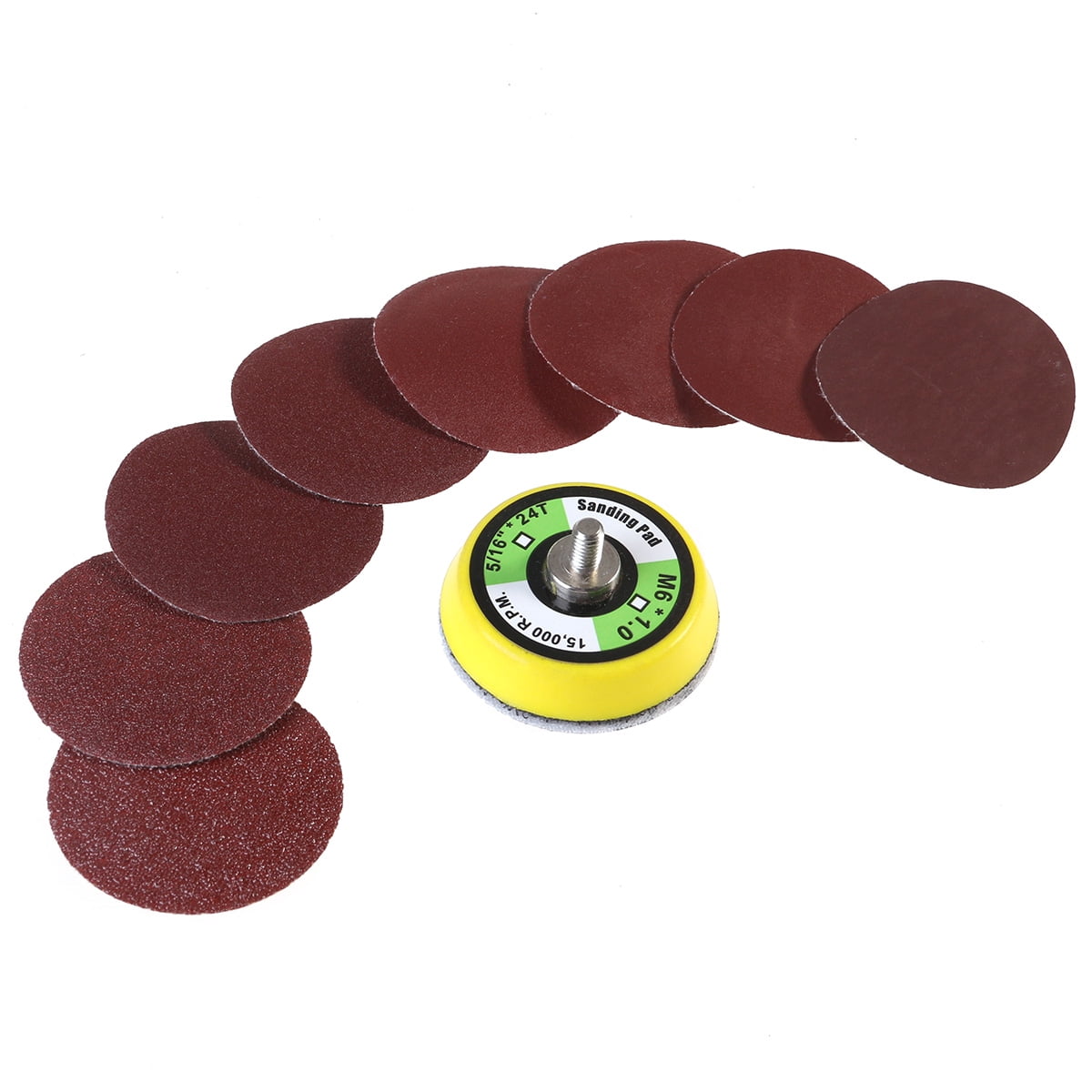 Mobutofu 100Pcs 2Inch Coffee Circular Sanding Discs for Polishing ...
