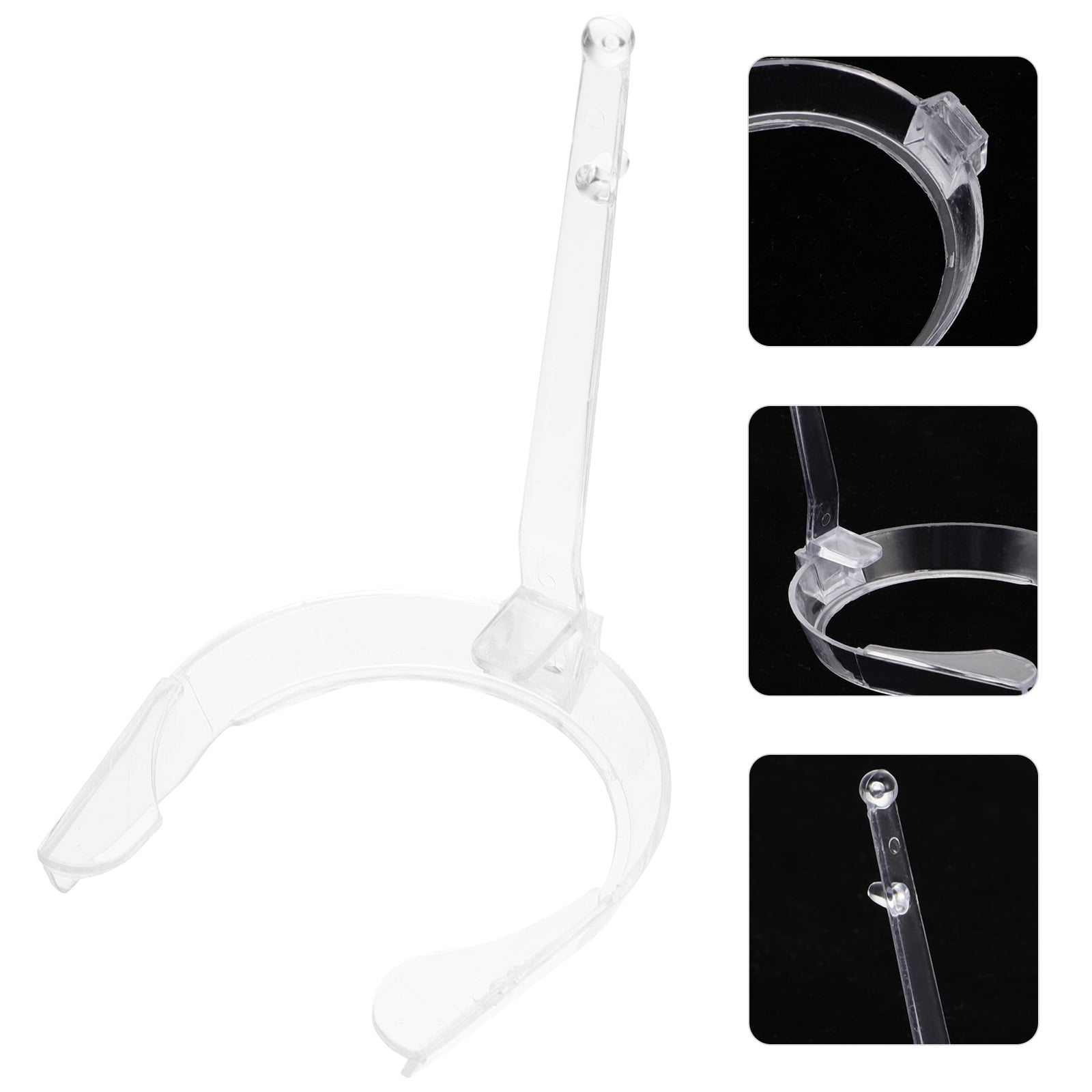 Mobutofu 10Pairs Clear Shoe Rack Sandals Showing Stand Square Plastic ...