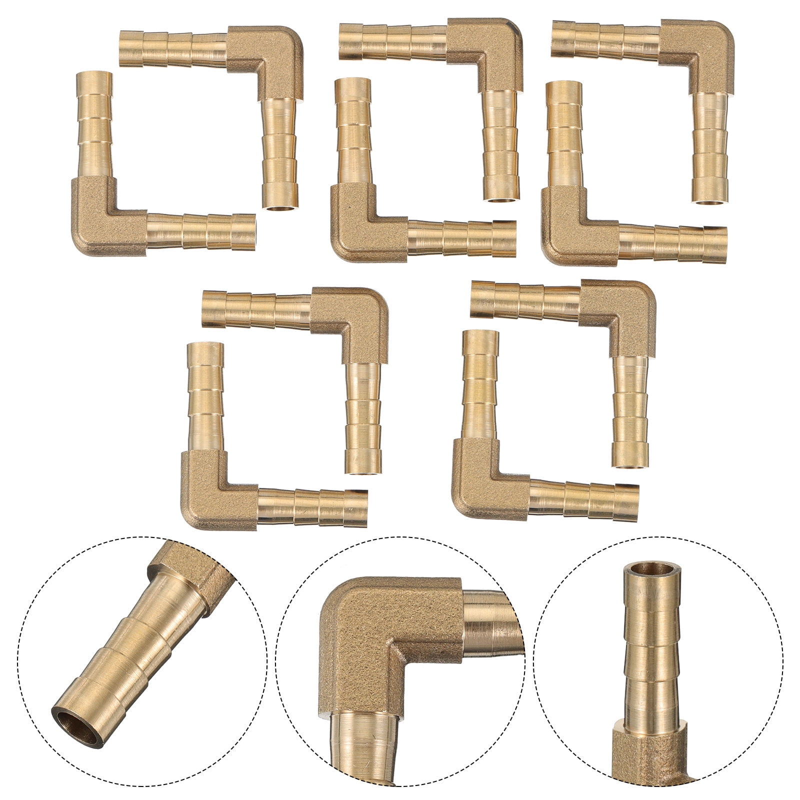 Mobutofu 10Pcs Golden L Shaped Elbow for Pipes and Tubing Systems ...