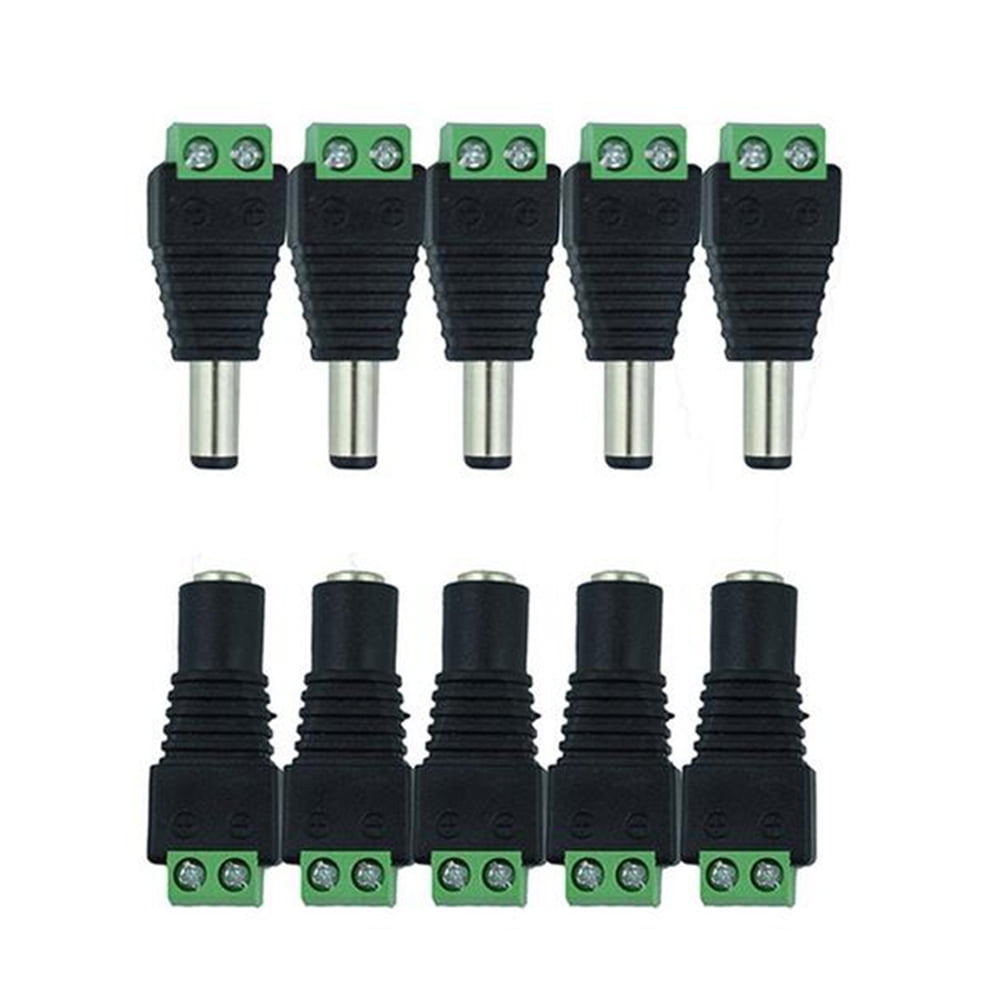 Mobutofu 10Set Black Round PVC Plastic Power Connector for Male and ...