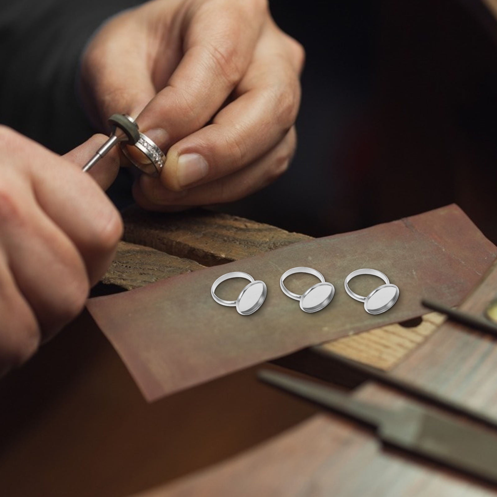 Mobutofu 10Set Finger Ring Base for Crafting and DIY Projects with Simple Design - Walmart.com