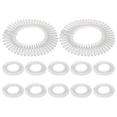 Mobutofu 12Pcs Transparent Adjustable Elastic Hair Combs Flexible ...