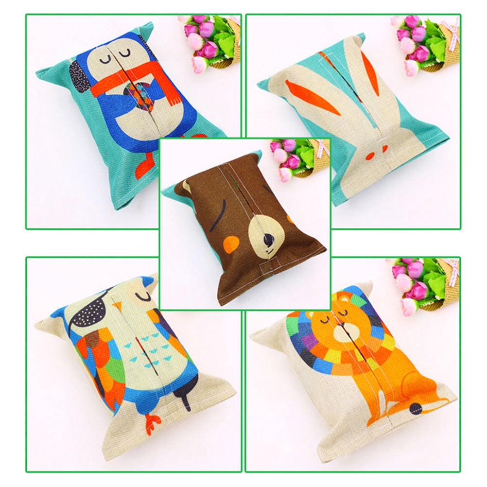 Mobutofu 16 Set Cotton Tissue Box Cover Easy Cleaning For Children ...