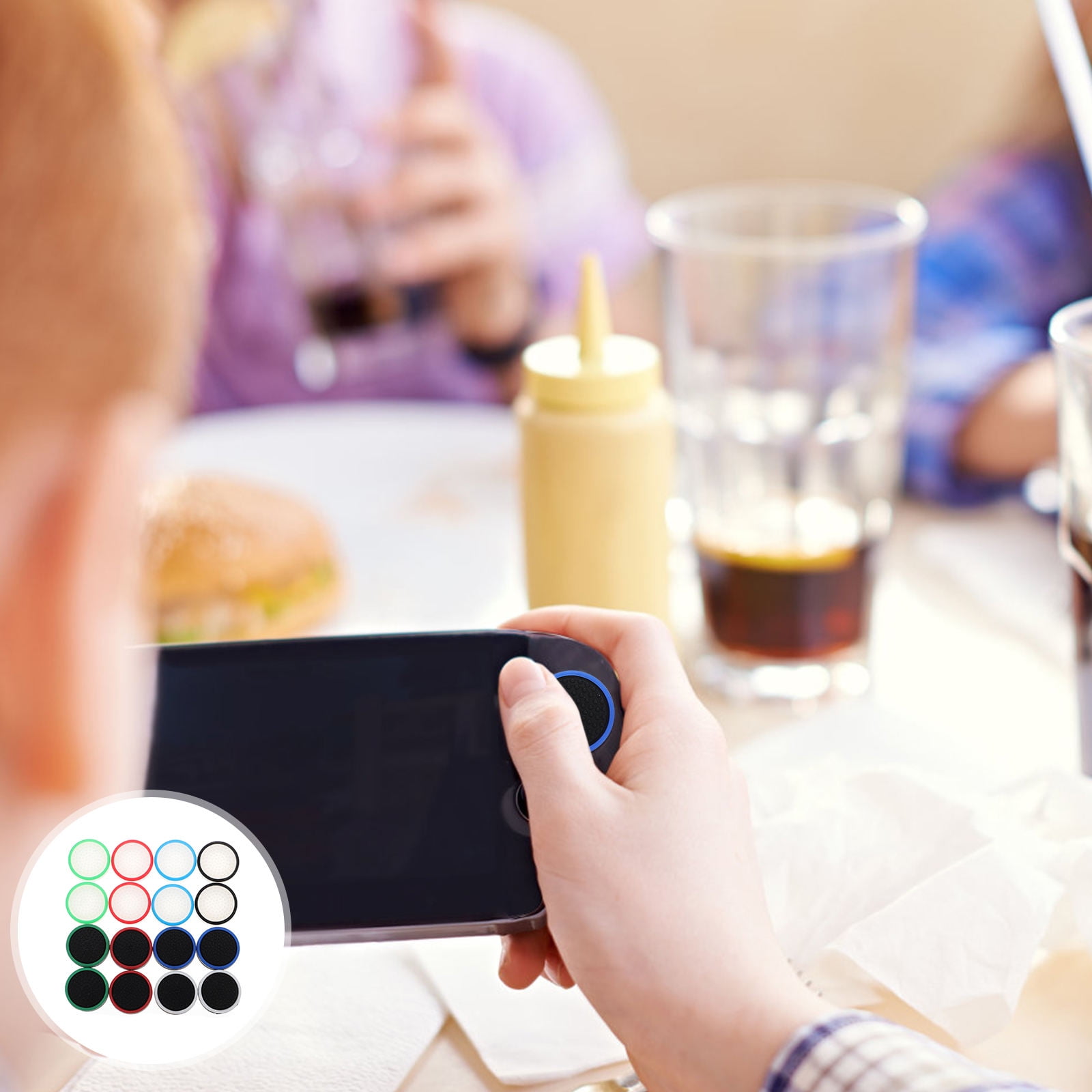 Mobutofu 16Pcs Analog Stick Thumb Grips Silicone Material Assorted ...