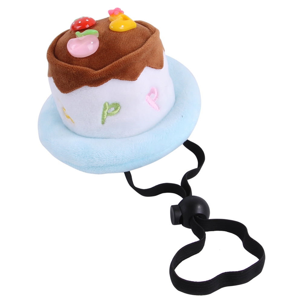 Mobutofu 1Pack Blue Plush Cat Headgear for Pets During Birthday Party 4 ...