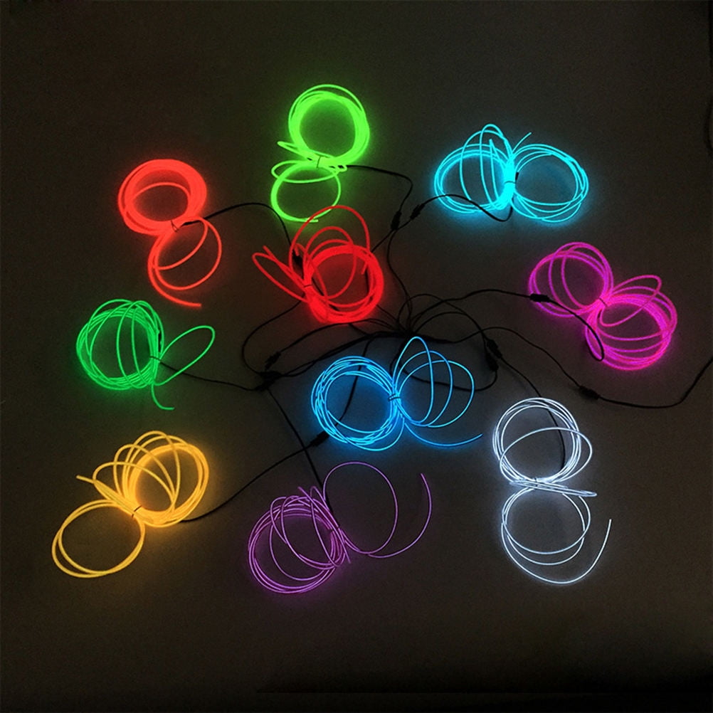 Mobutofu 1Pack El Wire Rope Light Strip Cable Red 200Cm 78.7Inch ...