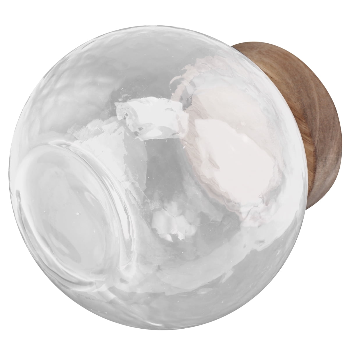 Mobutofu 1Pack Glass Container with Wood Lid 9.5x9.5x9.5in for Kitchen ...