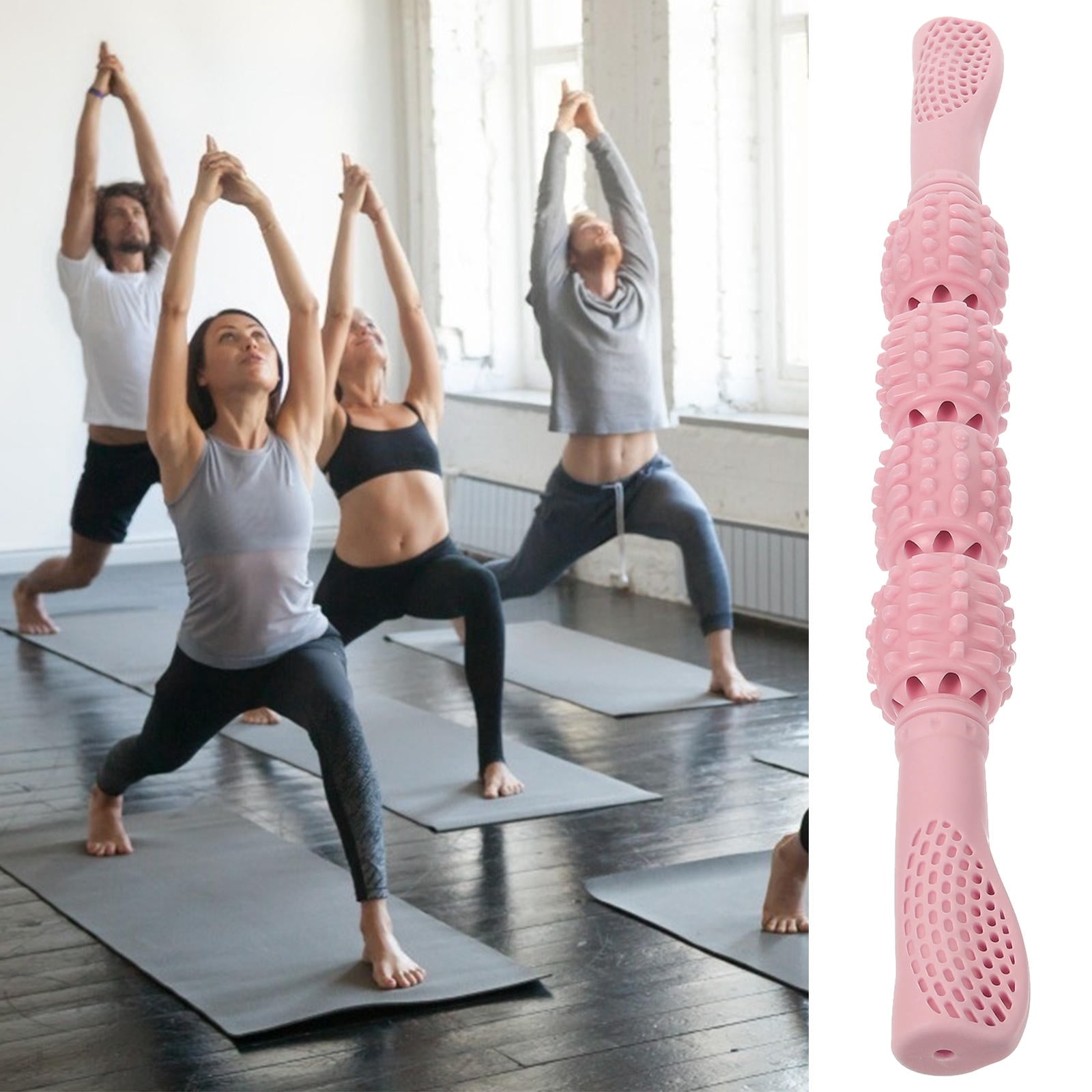 Mobutofu 1Pcs Pink Cylindrical Massage Stick for Leg Back Shoulder Neck ...