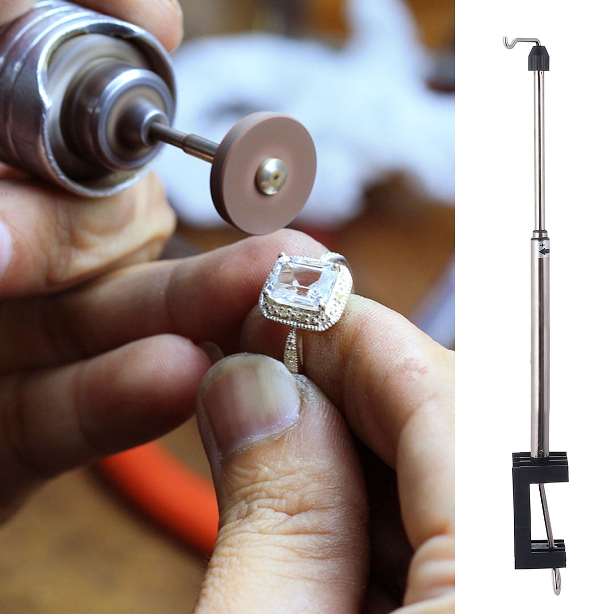 Mobutofu 1Set Electric Grinder Rack Tabletop Design Steel Pipe ...