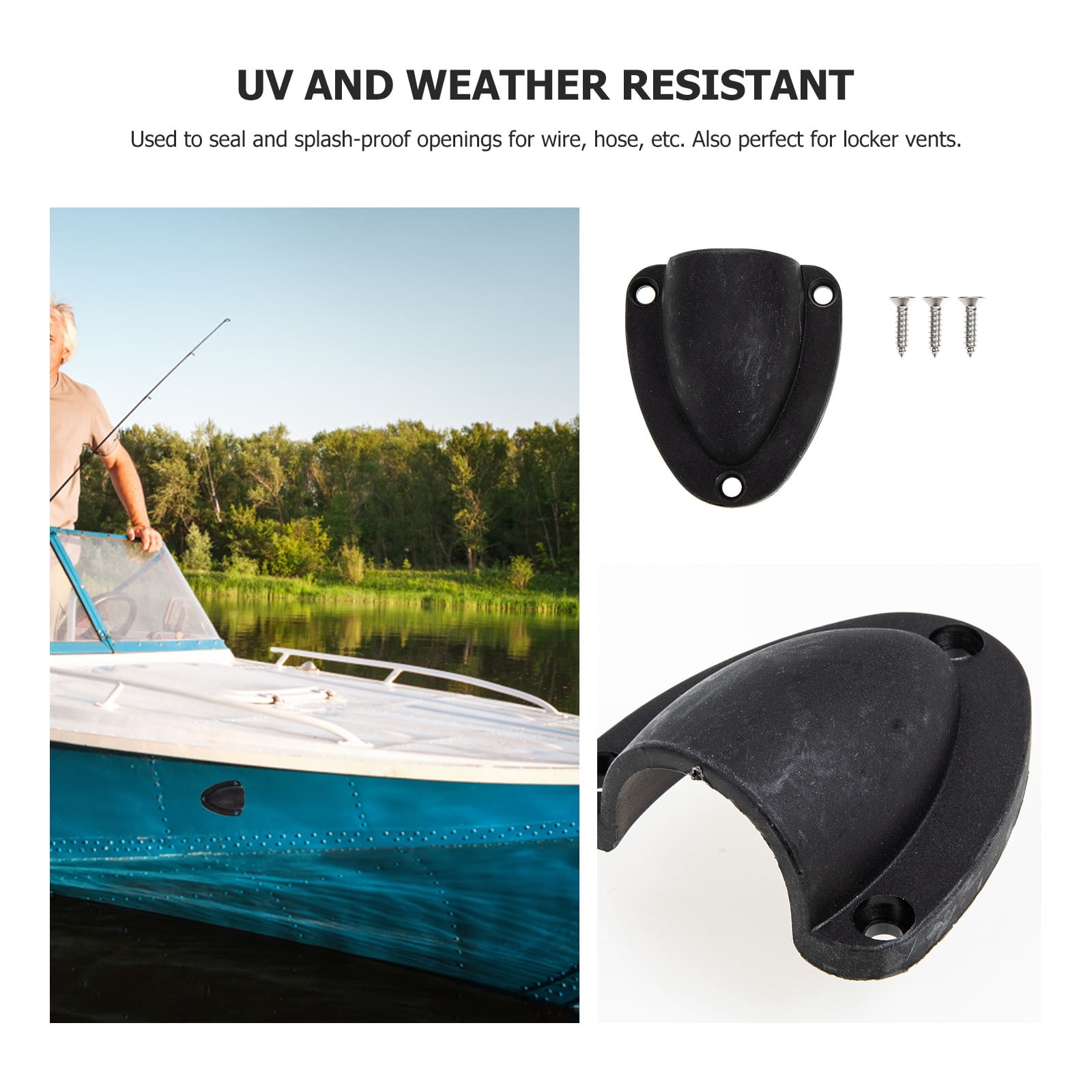 Mobutofu 1Set Marine Vent Cover Boat Vent Black For Outdoor Marine ...