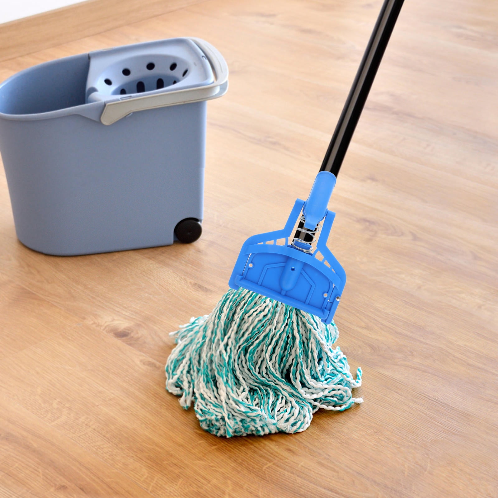 Mobutofu 1Set Quick Releasing Mop Head Clamp Rectangular Blue Easy ...