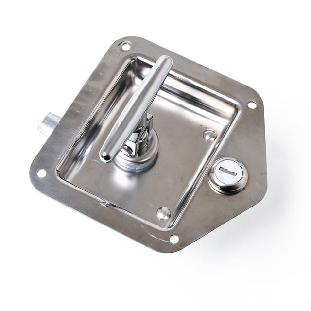 Mobutofu 1Set Silver T-Shape Stainless Steel Toolbox Lock for Truck ...