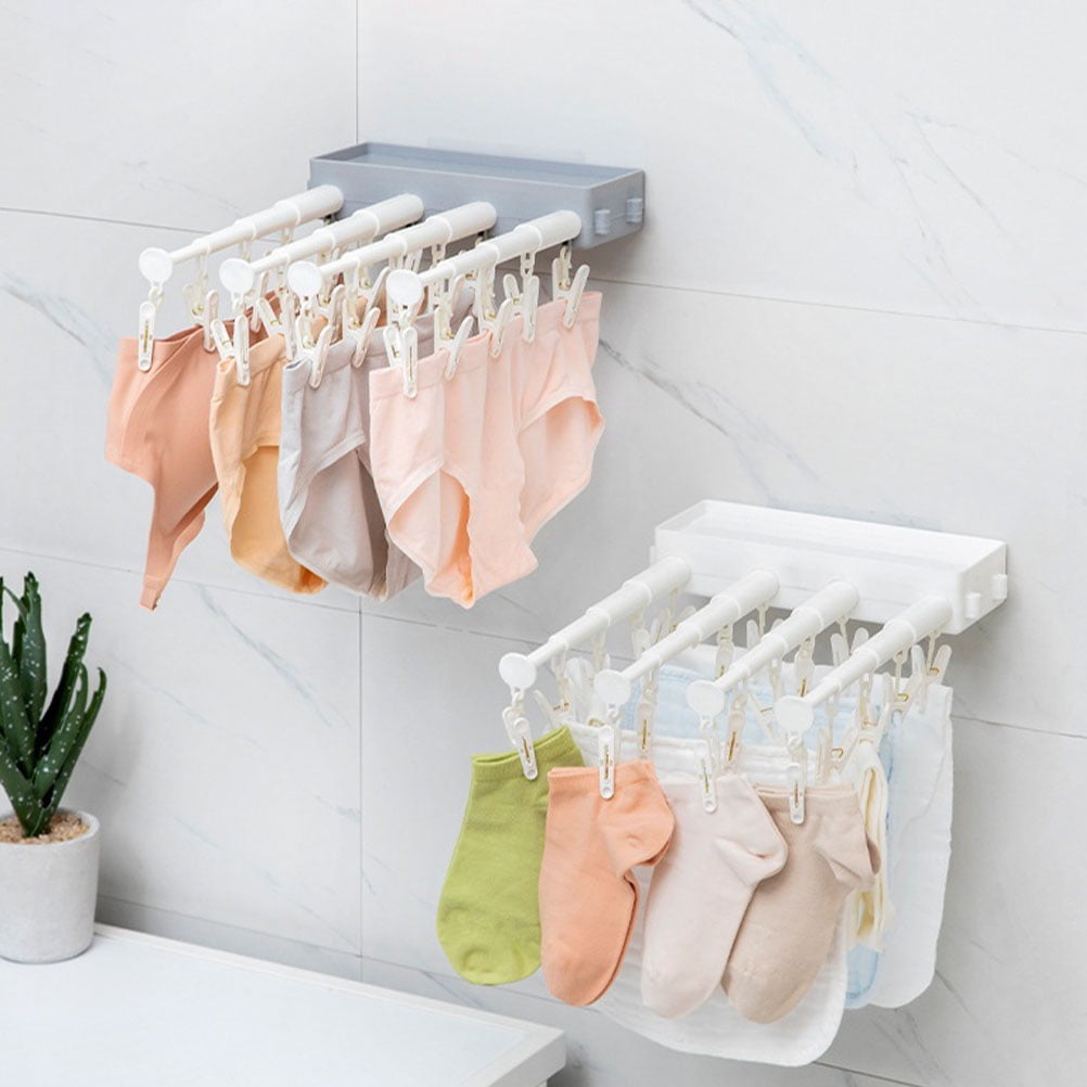 Mobutofu 1Set Socks Drying Racks Assorted Color Portable For Travel ...