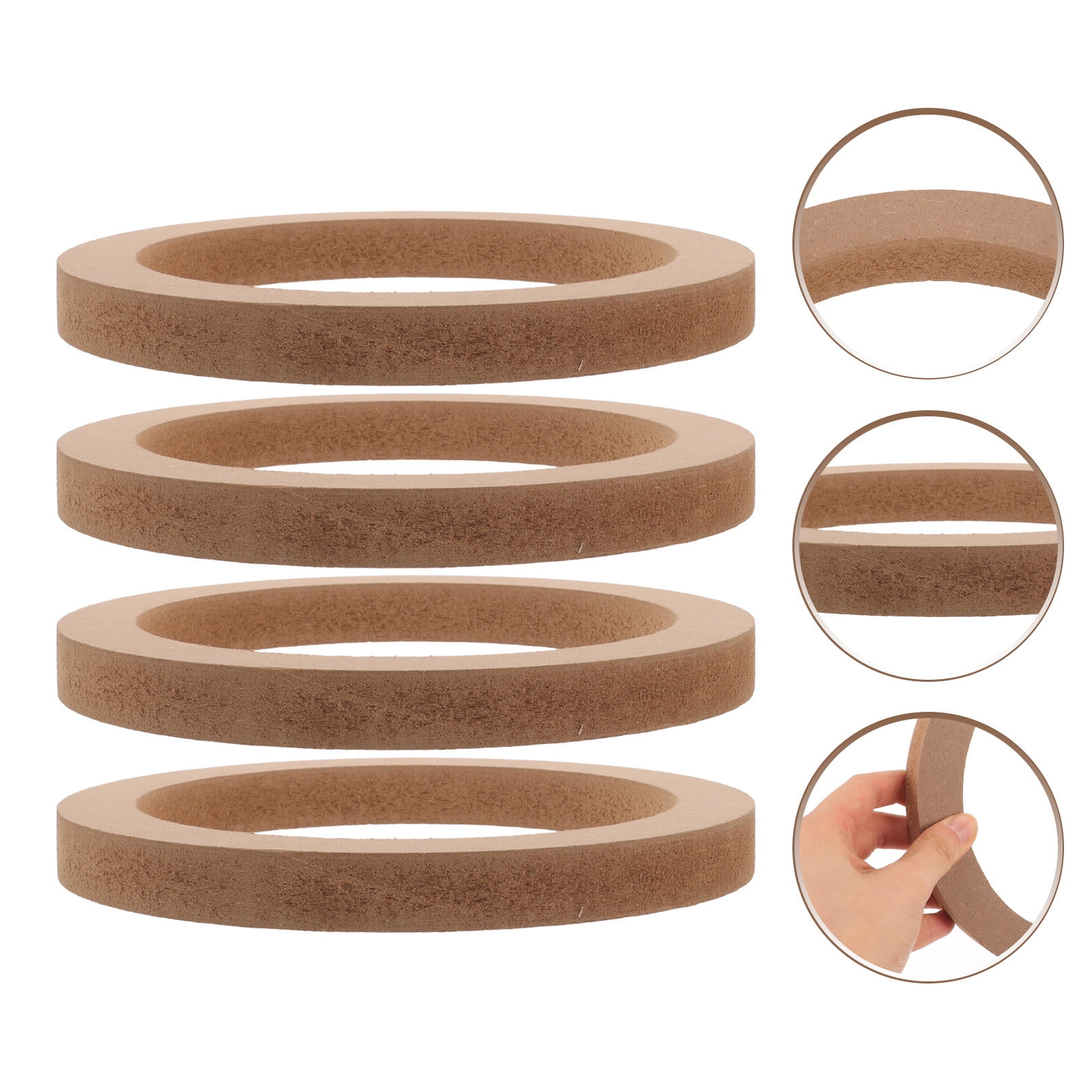 Mobutofu 2 Pairs Door Speaker Spacer Bracket Adapter Khaki Round Slim ...