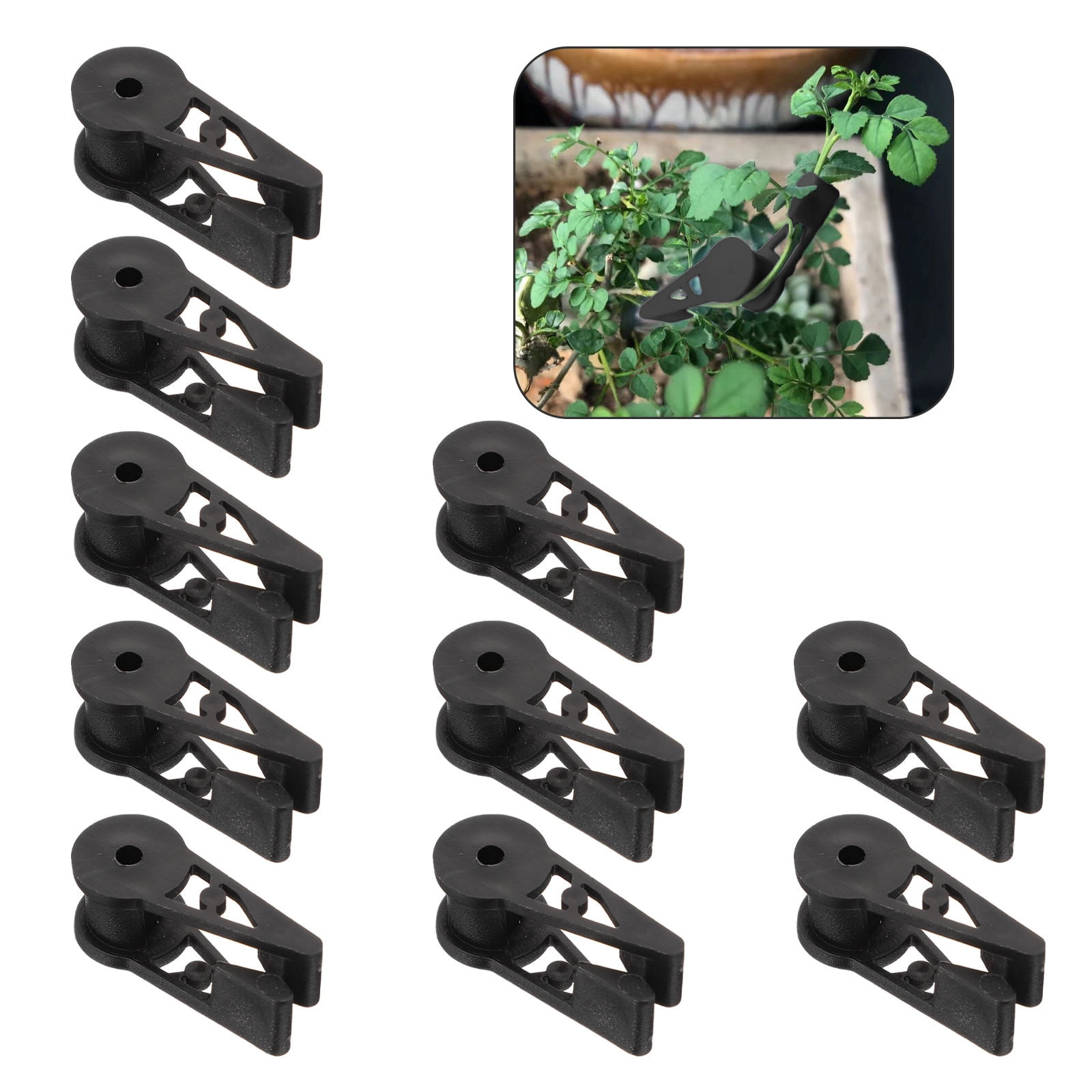 Mobutofu 20Pcs Flower Bending Clamps for Gardeners and Farmers in Black ...
