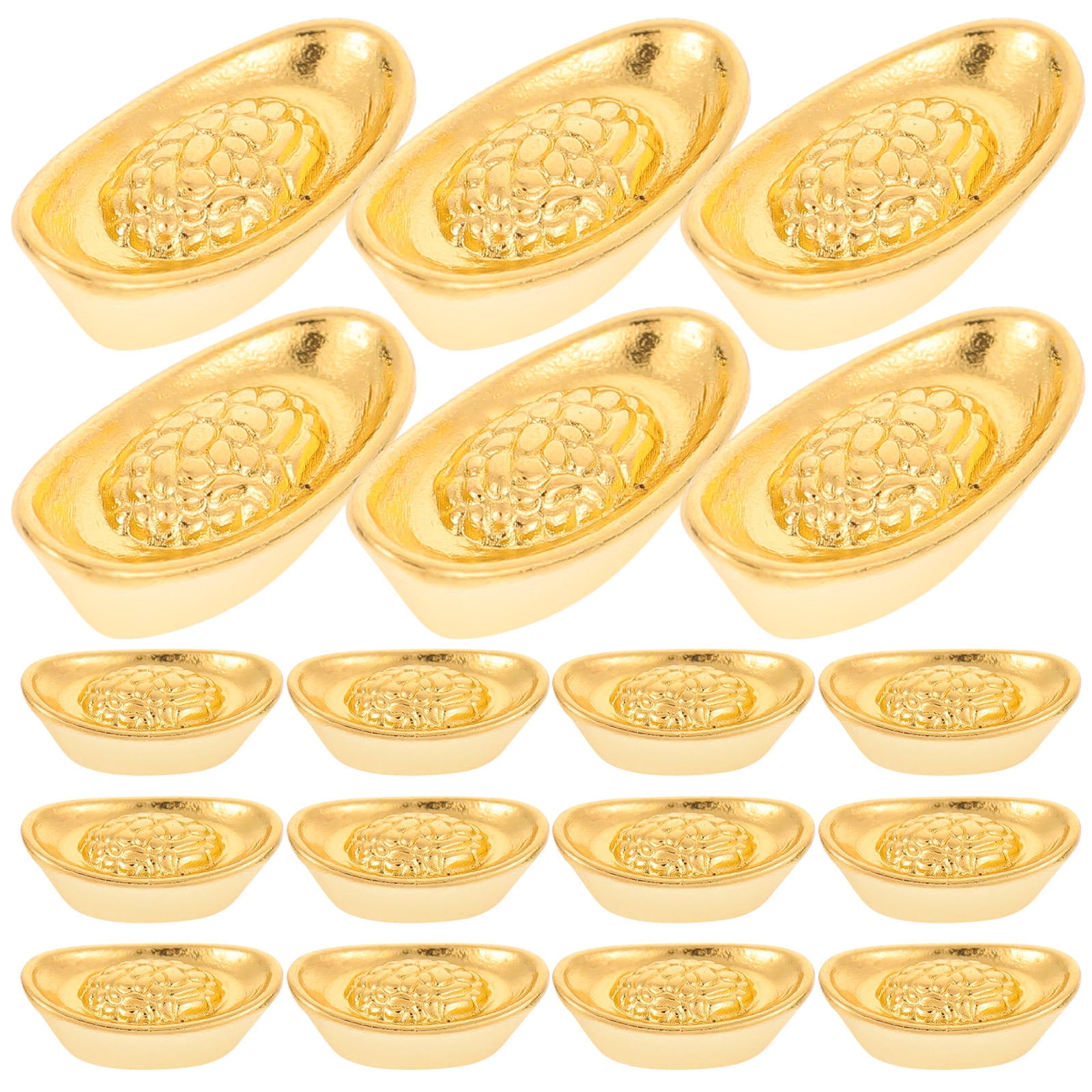 Mobutofu 20Pcs Miniature Ingots Golden Alloy Wealth Symbol For Adult ...