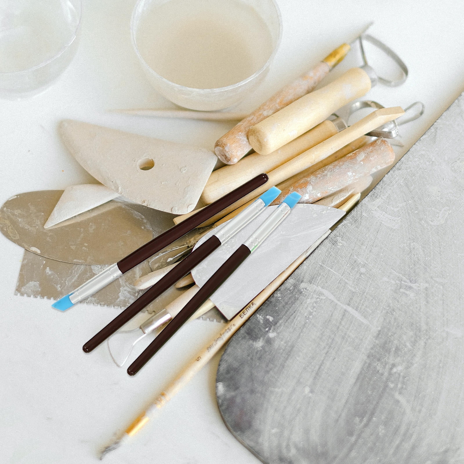 Mobutofu 28Pcs Clay Sculpting Supplies Assorted Color Wood Plastic for ...