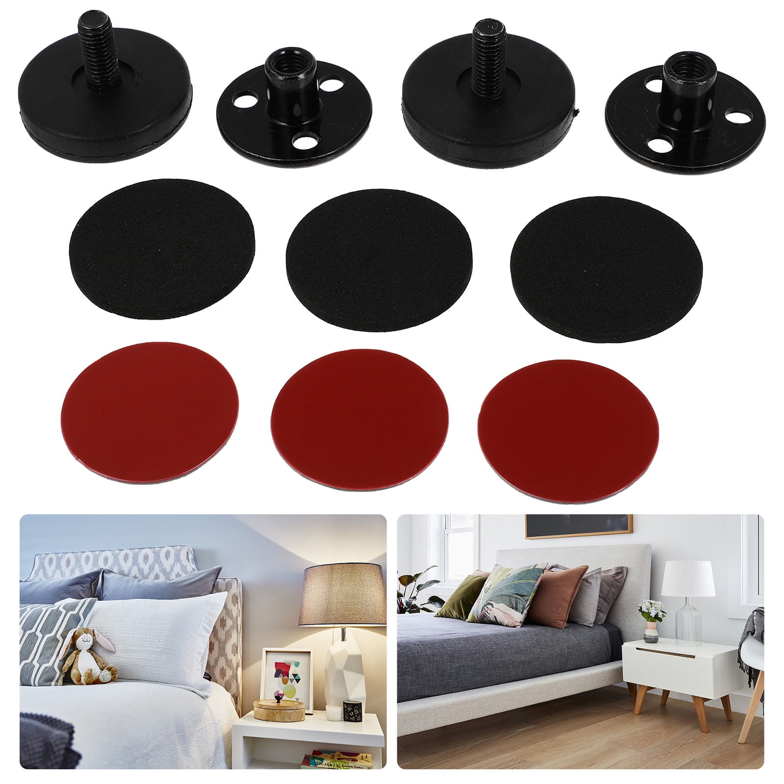 Mobutofu 2Pcs Adjustable Bed Frame Stopper Metal Wall Protection Bed ...