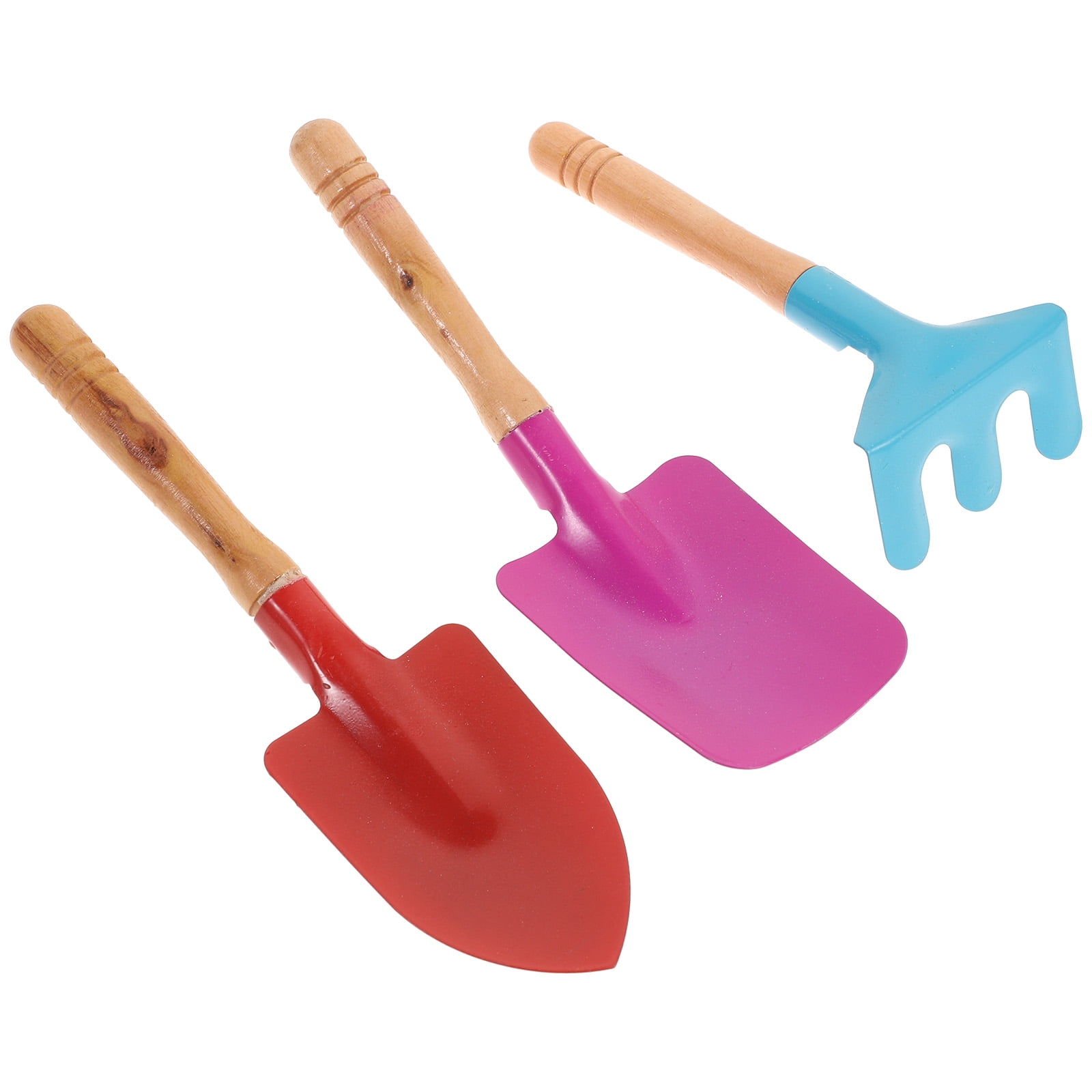 Mobutofu 3Pcs Kids Digging Tools Wooden Handle Design Transplanting ...