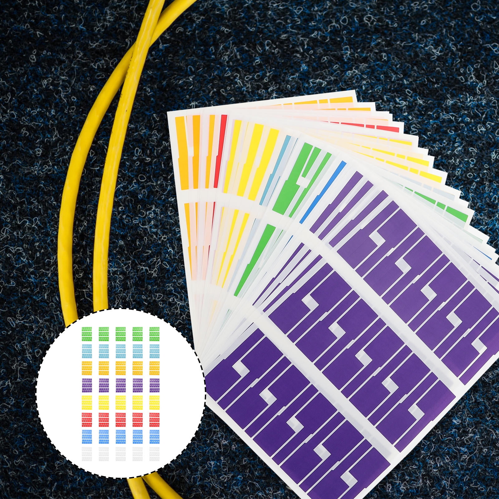 Mobutofu 40 Sheets Color-Coded Identification Labels for Office Use in ...