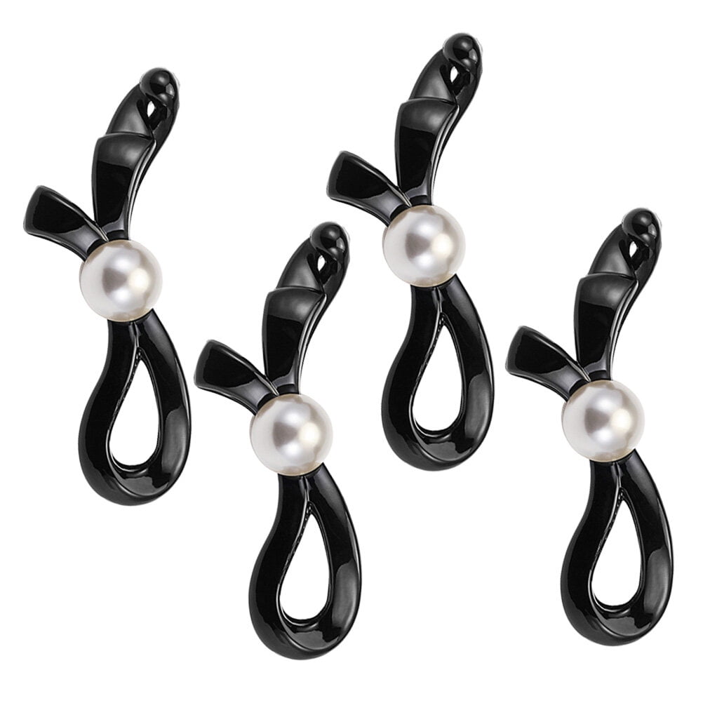 Mobutofu 4Pcs Black Plastic Banana Clips For Women Girls Hair Styling ...