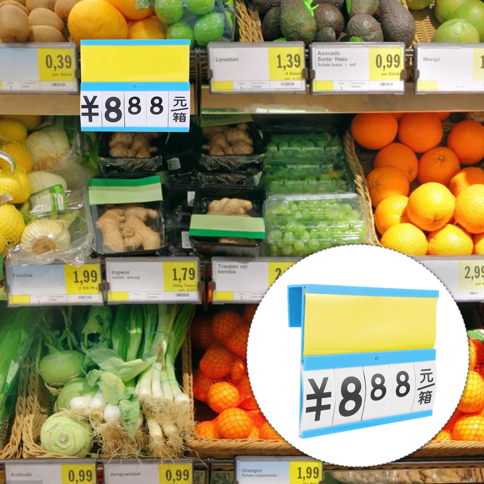 Mobutofu 4Pcs Erasable Price Tags for Supermarket Shelves Small Price ...