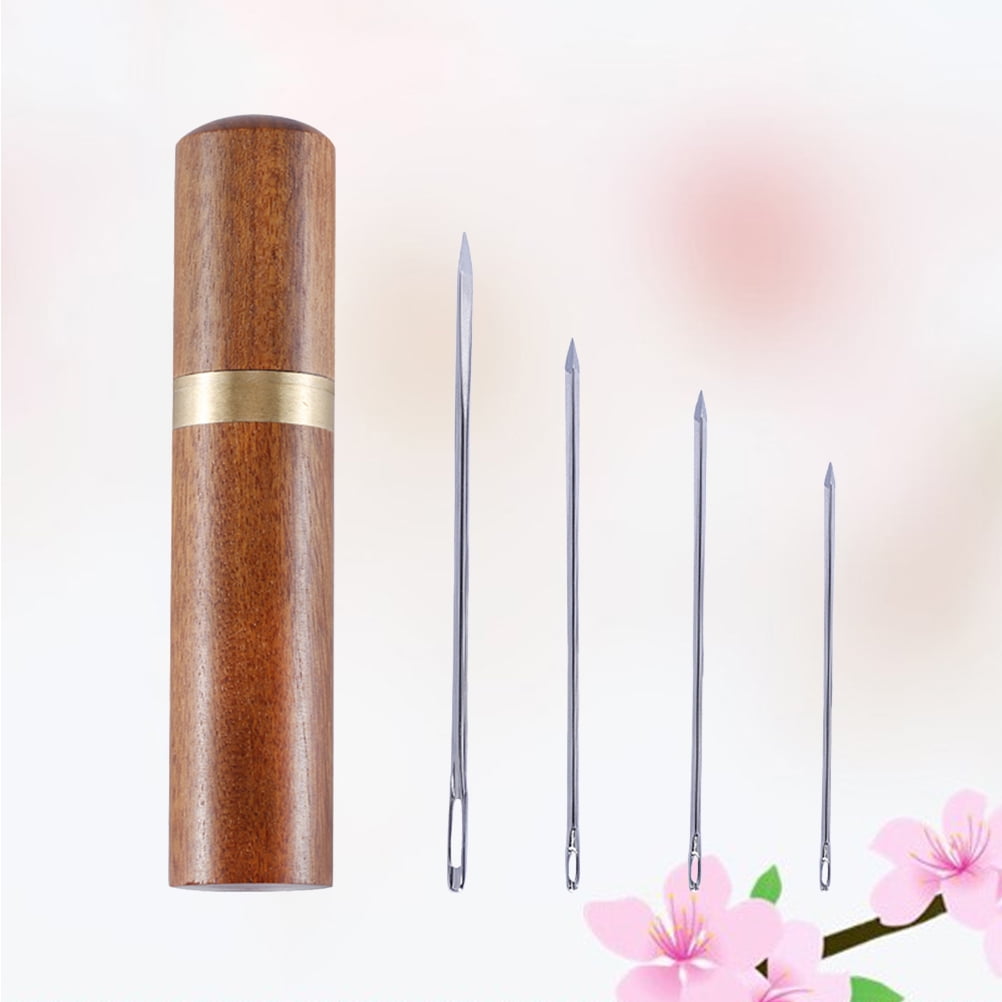 Mobutofu 4Pcs Mending Needles Leather Projects with Chocolate Color and ...