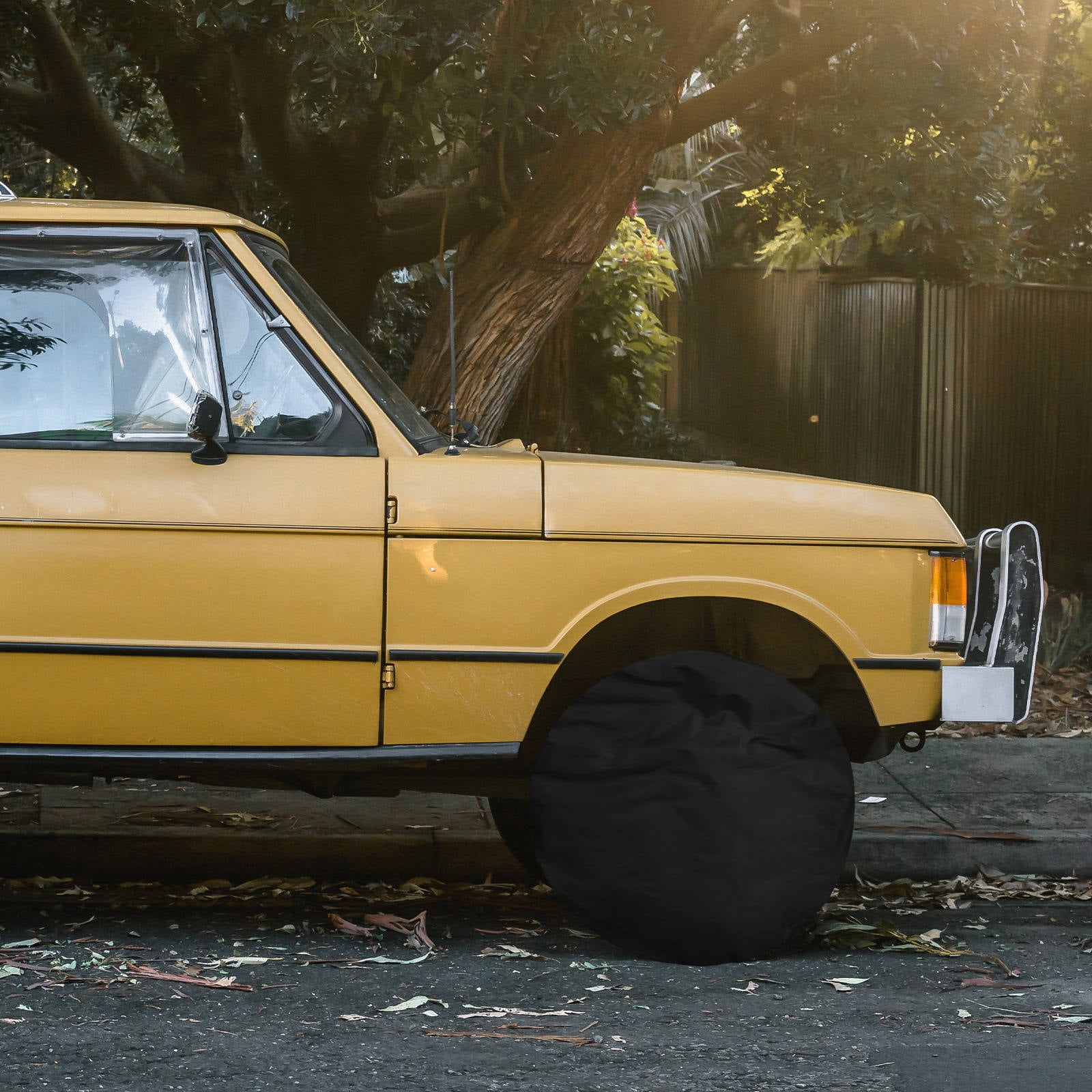 Mobutofu 4Pcs Round Canvas Tire Sleeve for Auto Truck Car Camper ...