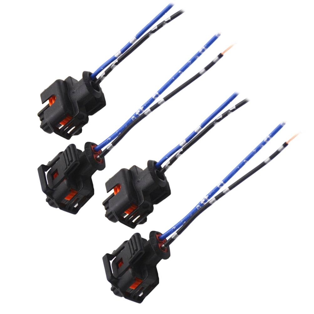 Mobutofu 4Set Black ABS Metal Fuel Injector Connector Plug for Car Fuel ...