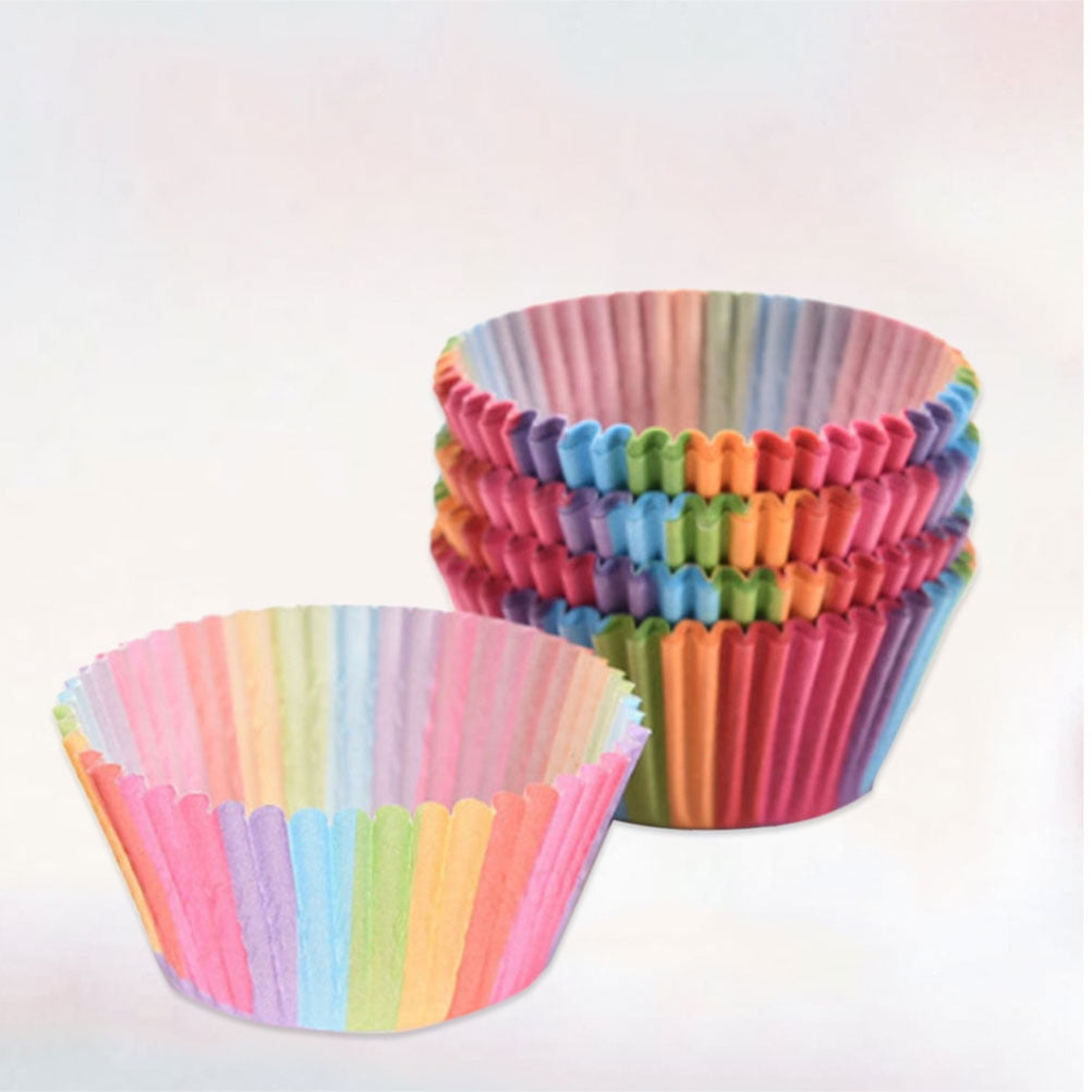 Mobutofu 5 Pack Paper Muffin Cups Round Shape For Cake Holders And ...