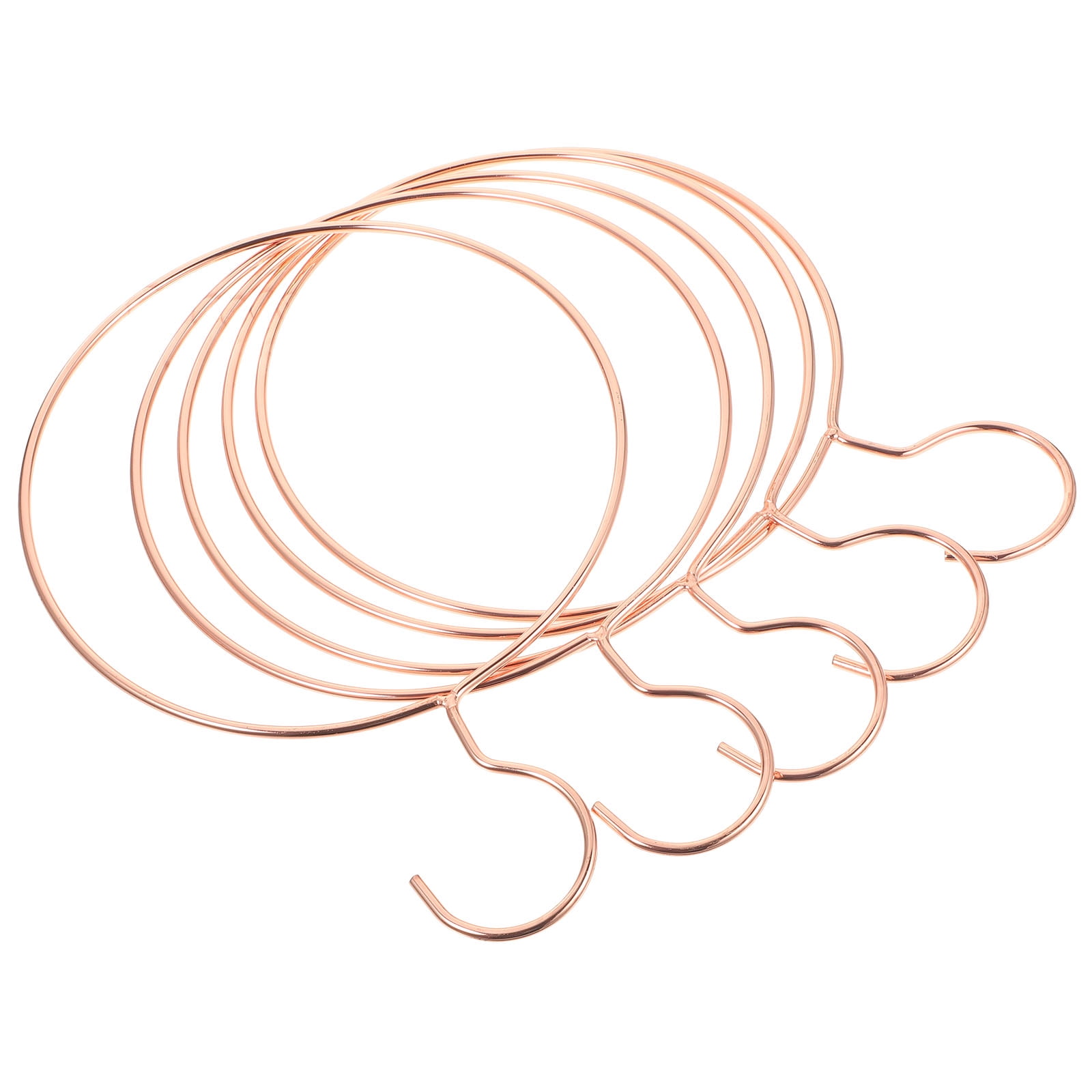 Mobutofu 5Pcs Round Hangers Iron Creative Coat Hangers For Daily Use In ...