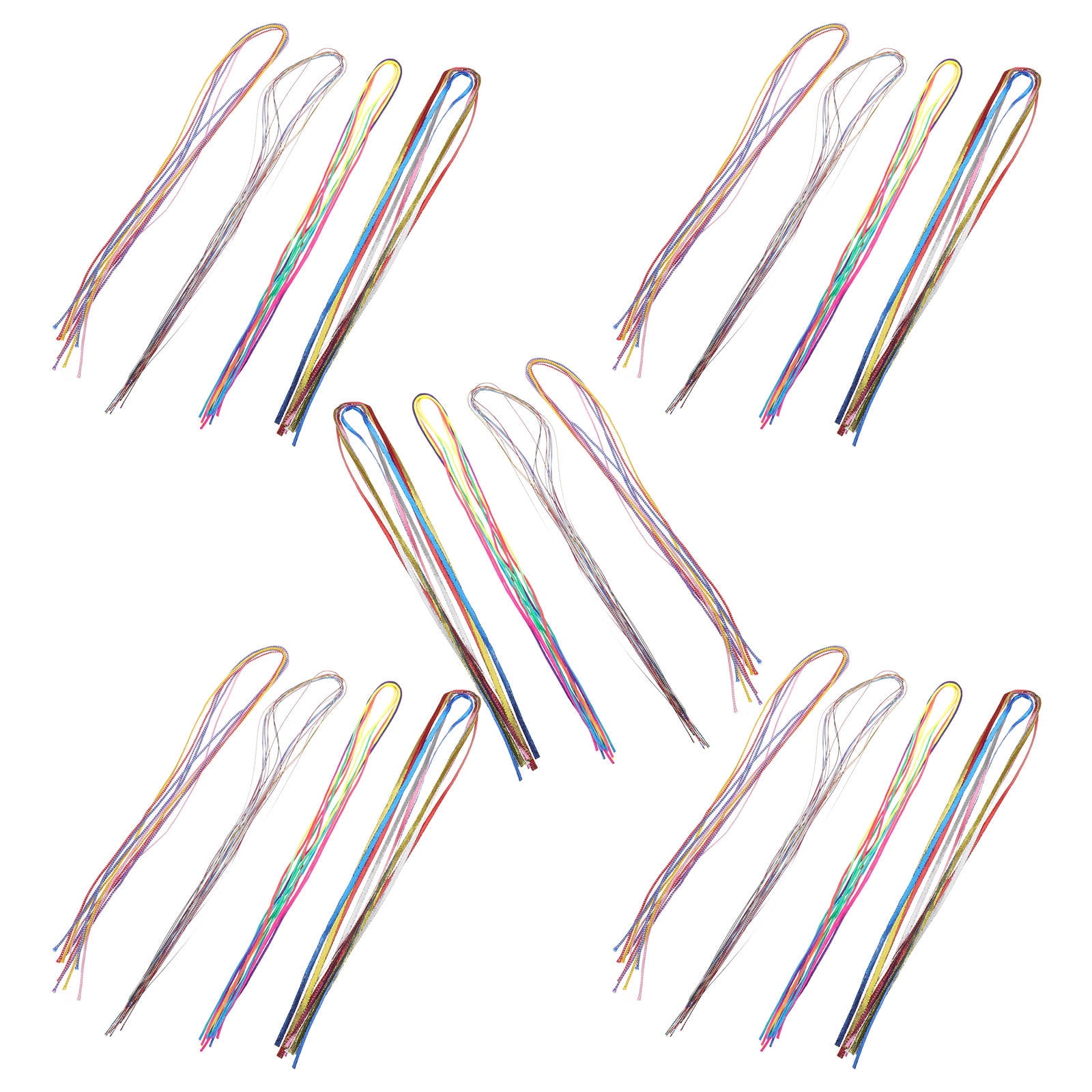 Mobutofu 6Pcs Braiding Rope Assorted Color 11.8in Round For Hair ...