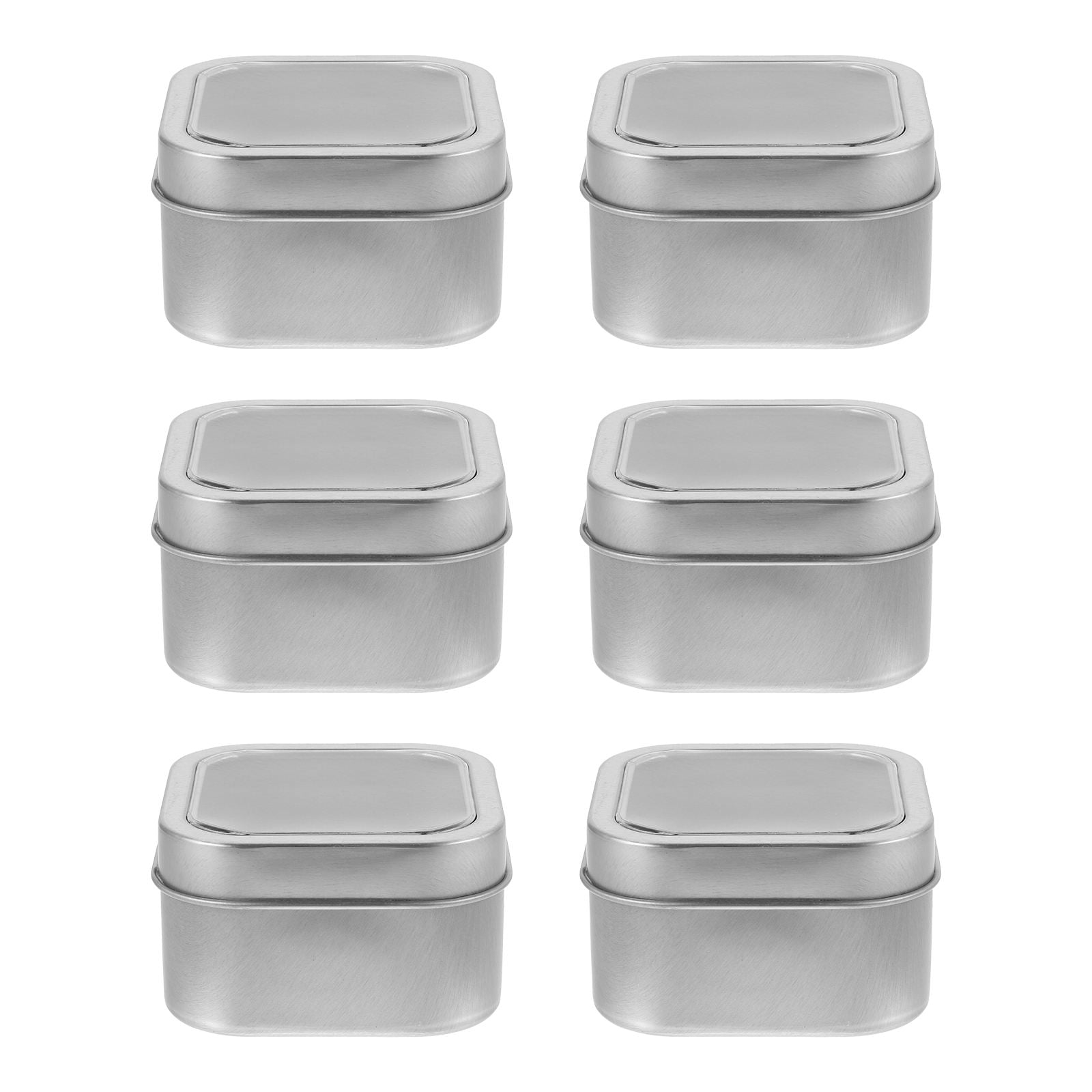 Mobutofu 6Pcs Stackable Storage Bins Tinplate Box With Lid For Home ...